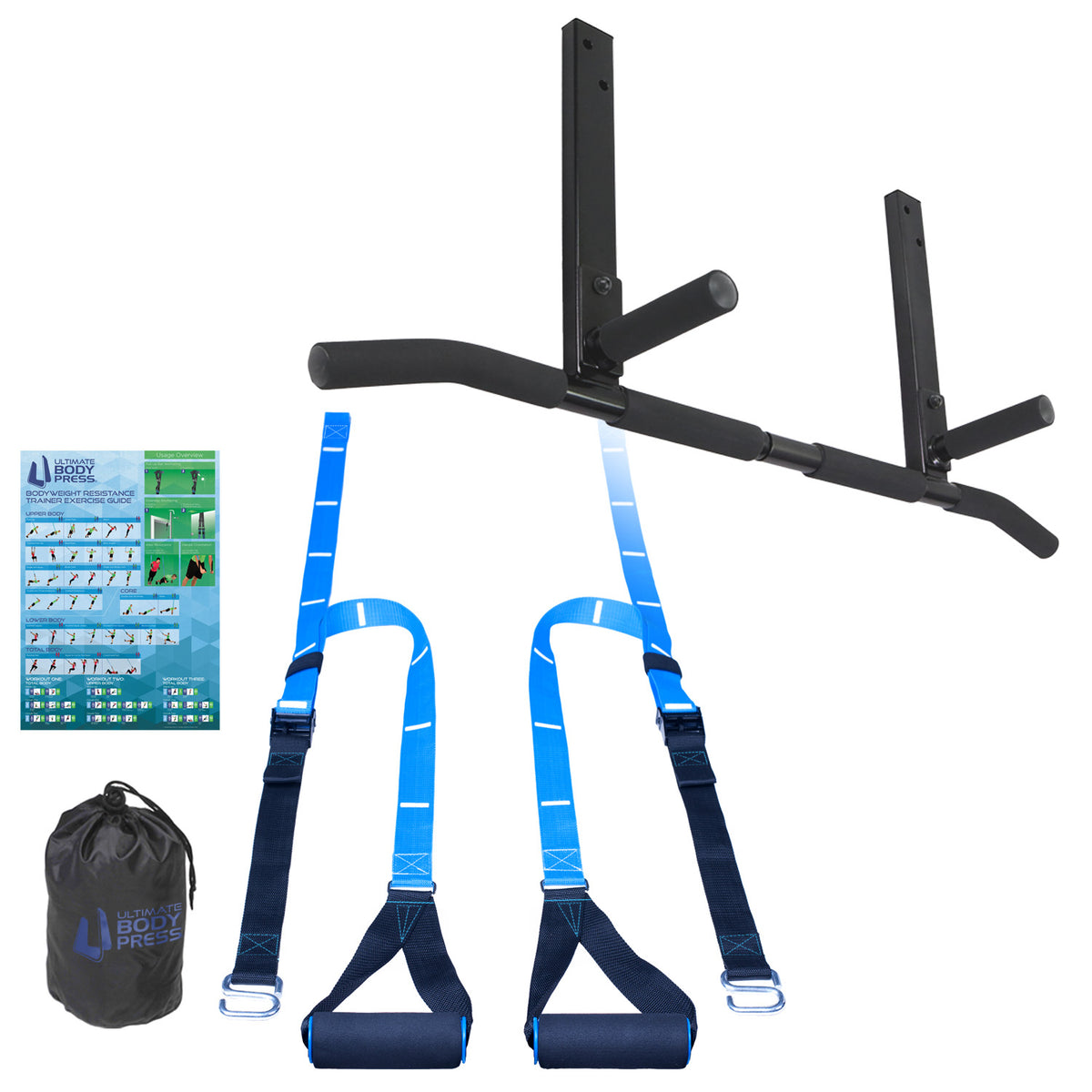 Joist Mount Pull Up Bar and Strap System — UltimateBodyPress.com