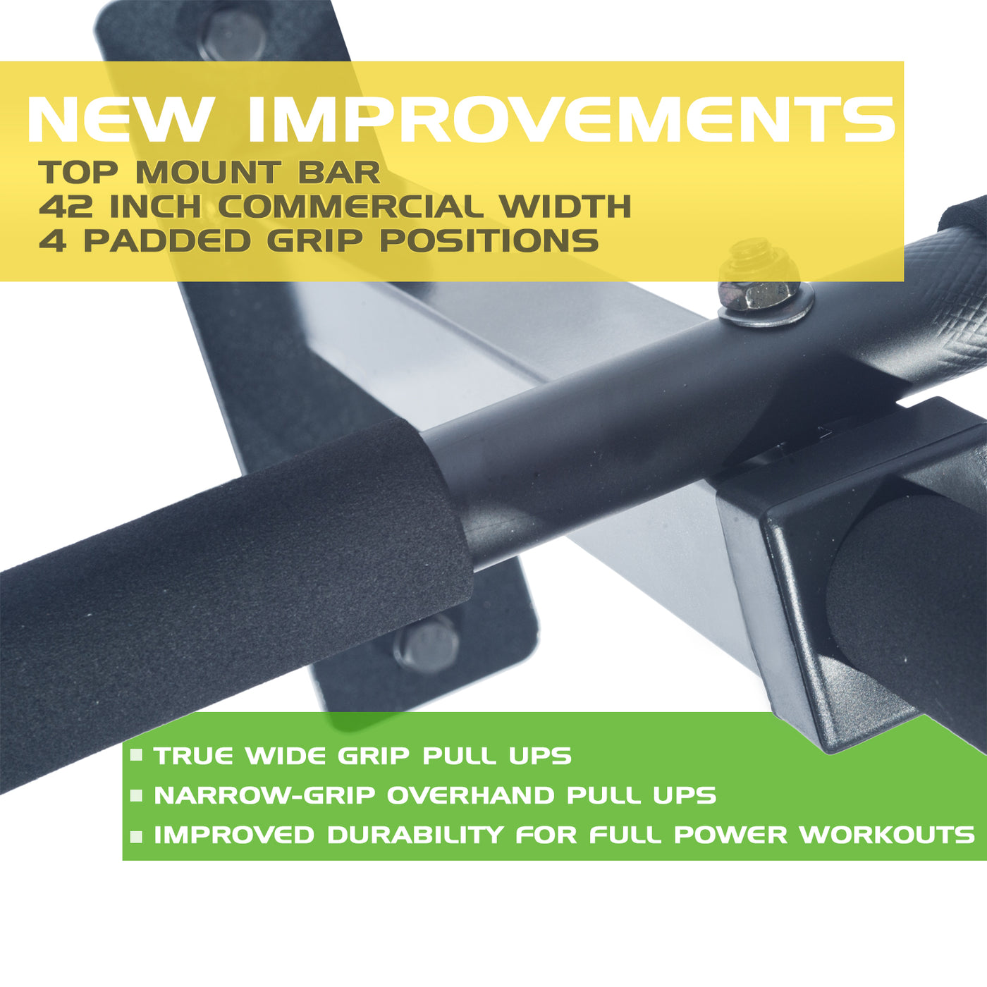 Wall Mount Pull Up Bar with 4 Grip Positions — UltimateBodyPress.com